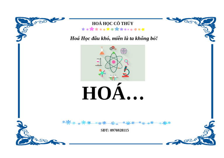 Bìa Tài Liệu Hoá Học (Có Slogan) | PDF