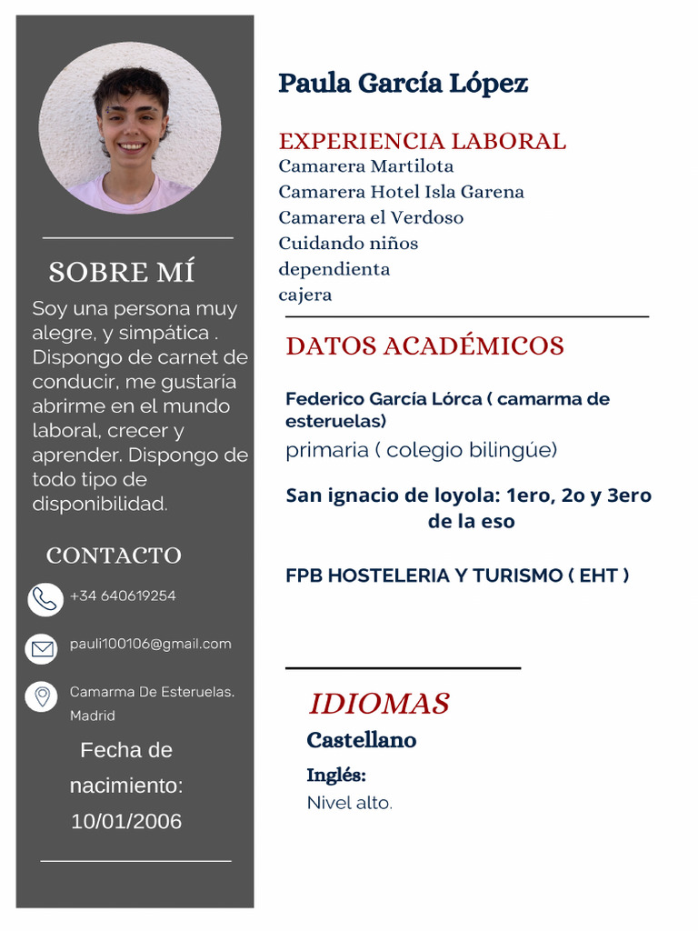 Currículum Corporativo Minimalista Azul Marino PDF | PDF