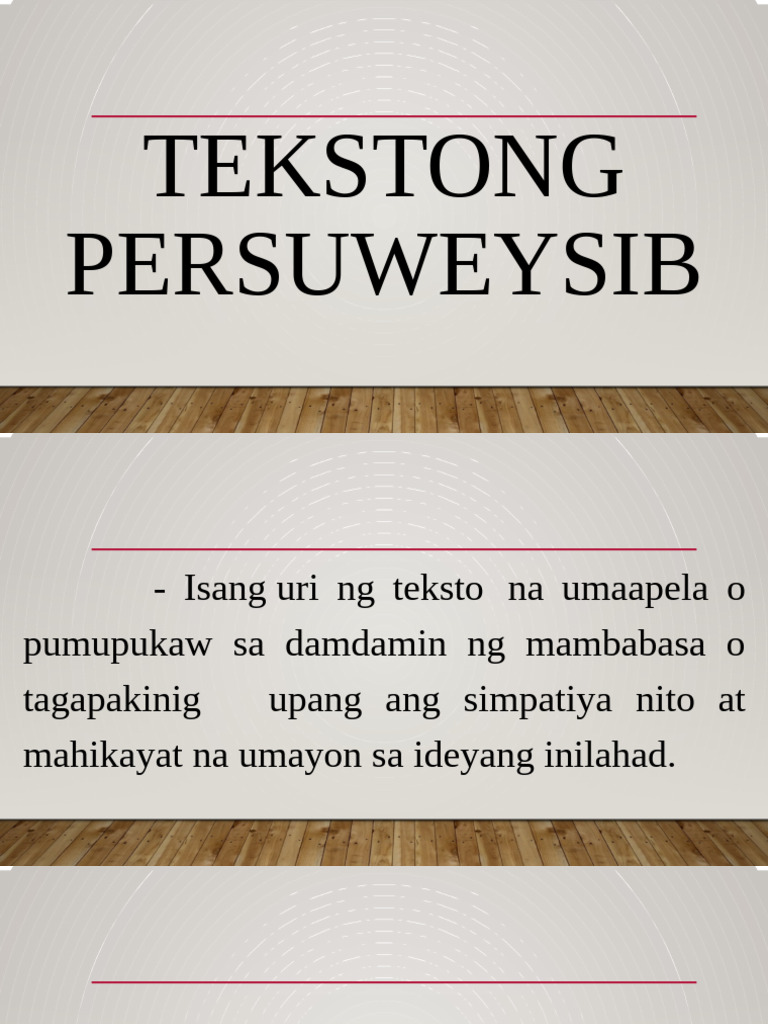 Tekstong Persuweysib | PDF