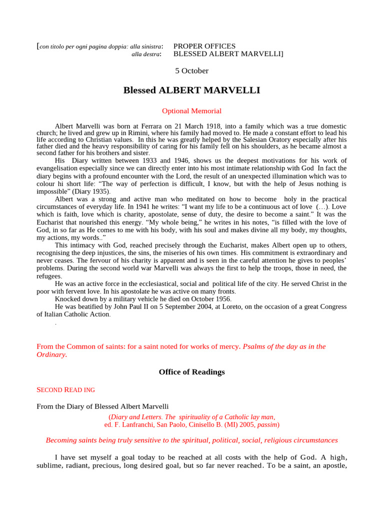 Marvelli Colletta Ufficio en | PDF | Prayer | God The Father