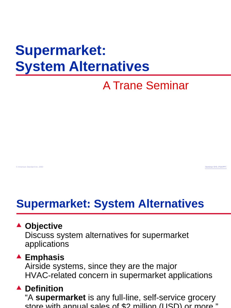 Supermarket System Alternatives | PDF | Air Conditioning | Humidity