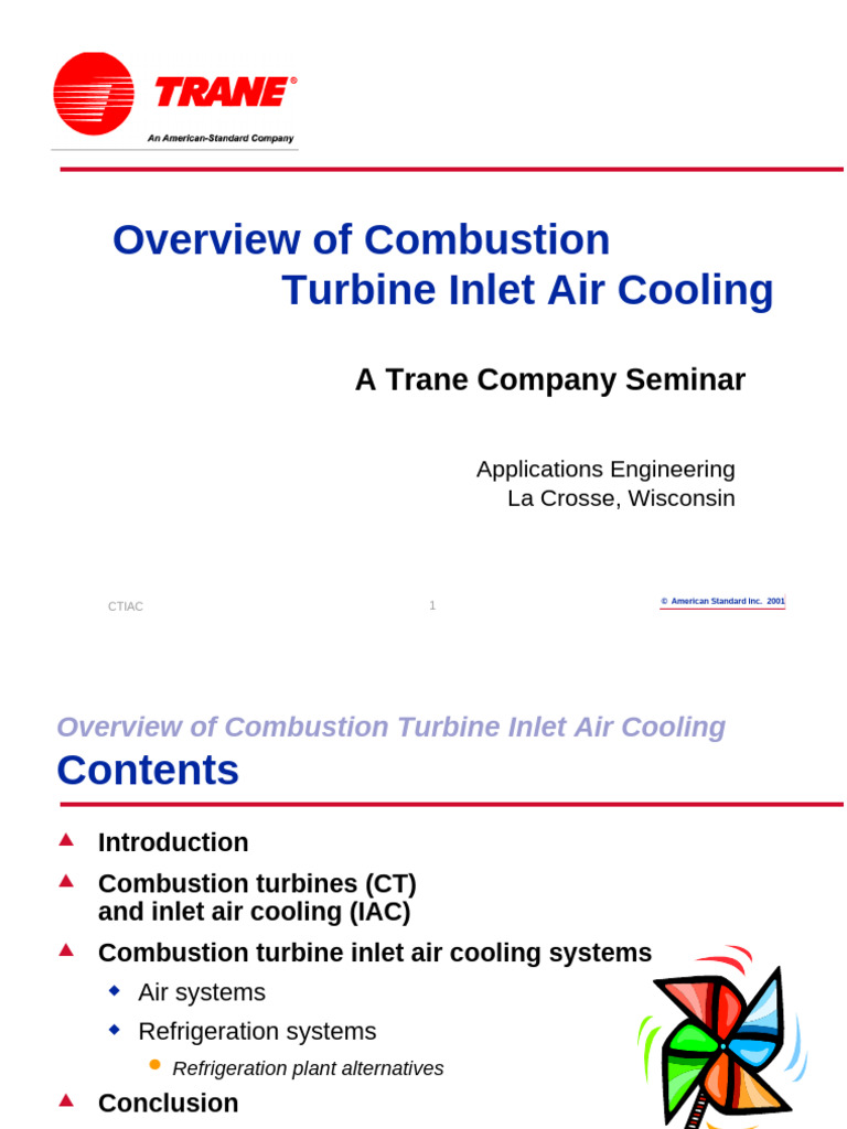 Overview of Combustion Turbine Inlet Air Cooling | PDF | Air ...