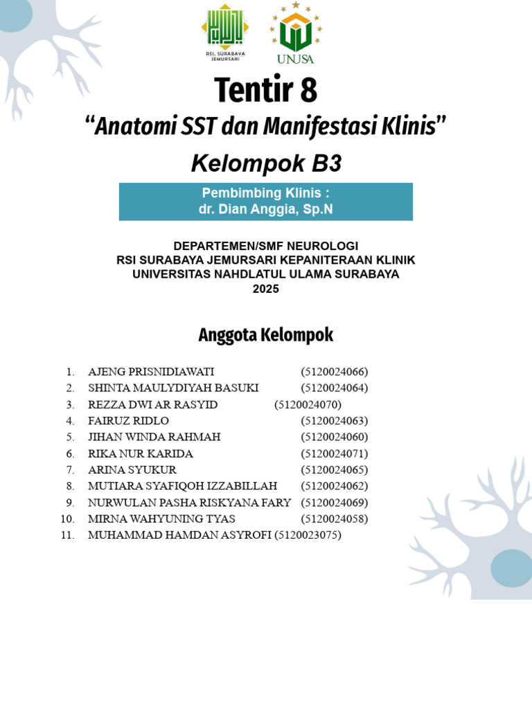 Tentir 8 Anatomi SST Dan Klinis | PDF