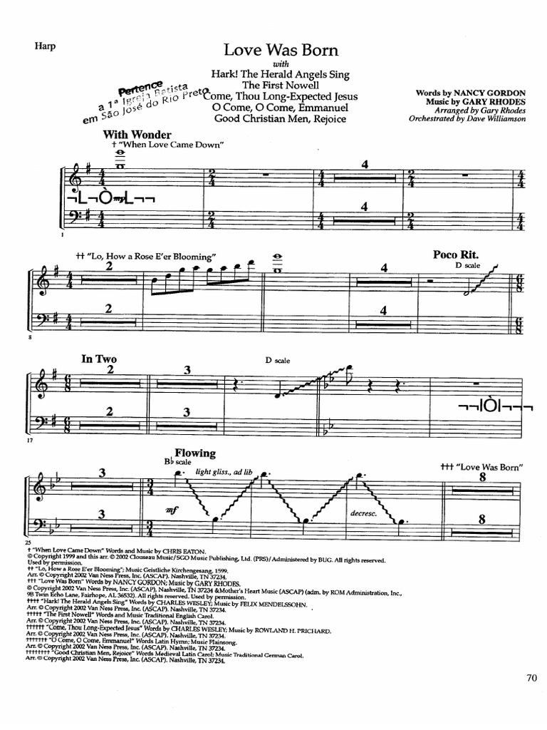 O Amor Nasceu - Harp | PDF