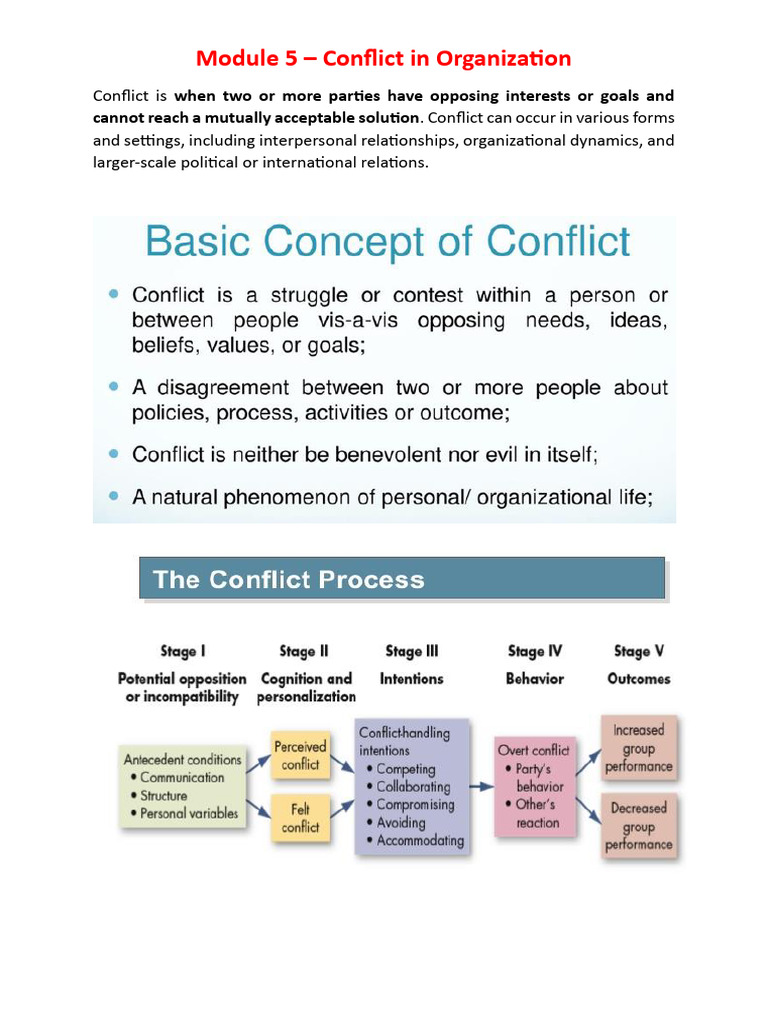 Conflict in Organization | PDF