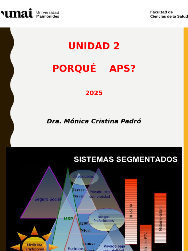 Unidad 2 Porqué Aps?: Dra. Mónica Cristina Padró | PDF