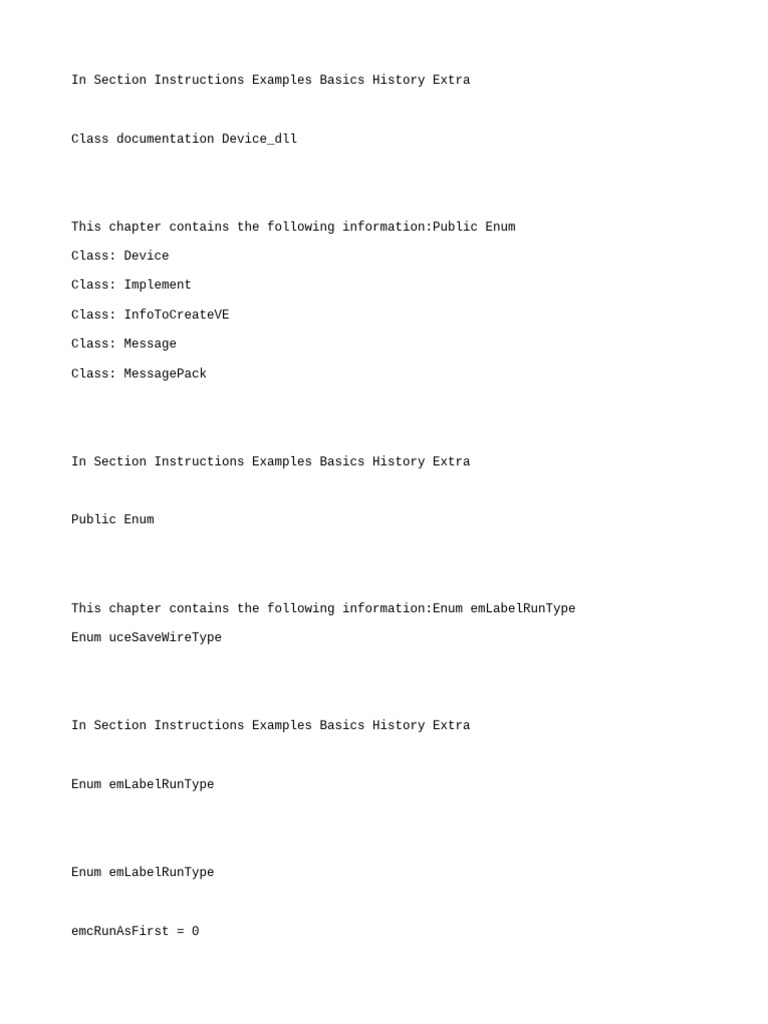 Class Documentation Device DLL enUS | PDF | Boolean Data Type | Pointer (Computer Programming)