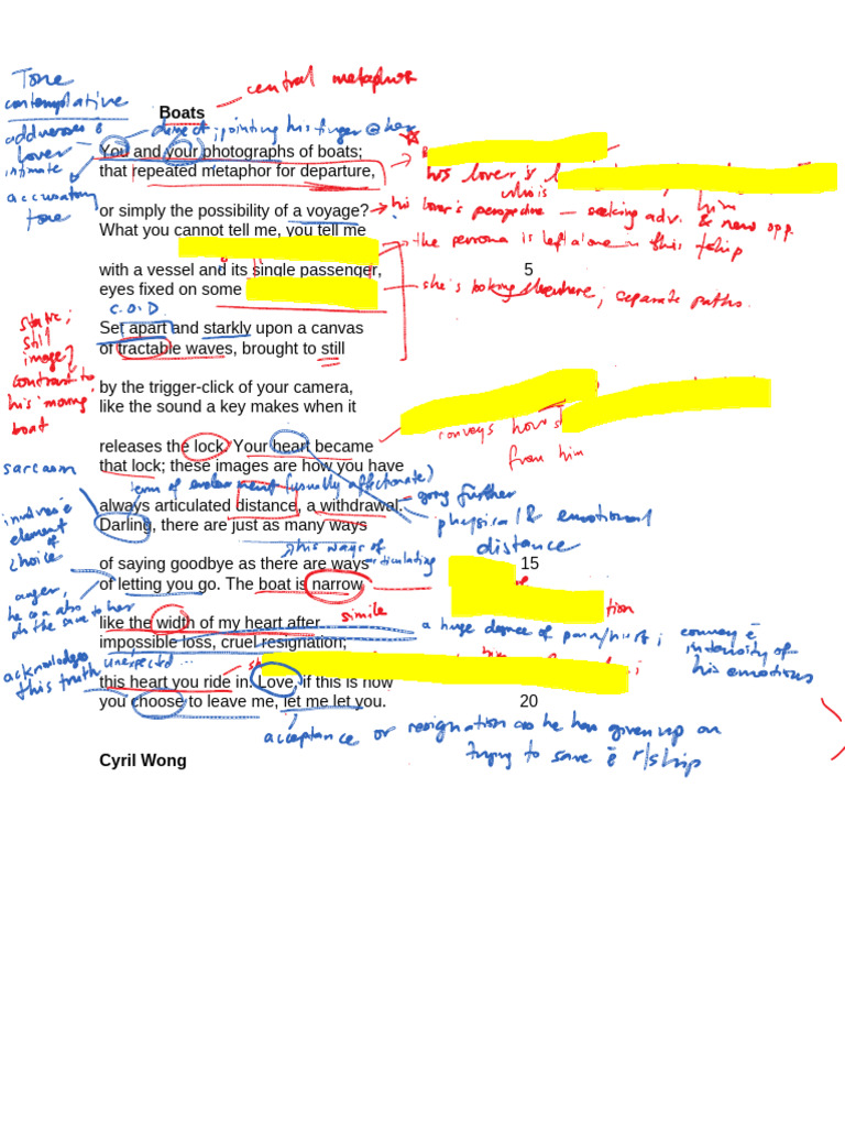 Boats Annotations IP3 Lit2 2025 | PDF