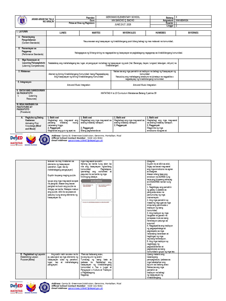 Q1 Makabansa3 Week2 | PDF