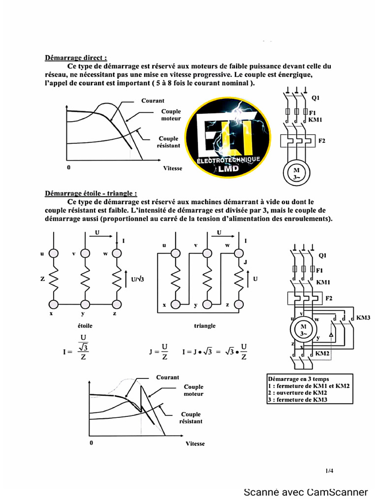 Démarrage Et Freinage Des Moteurs Asynchrones Triphasés. | PDF