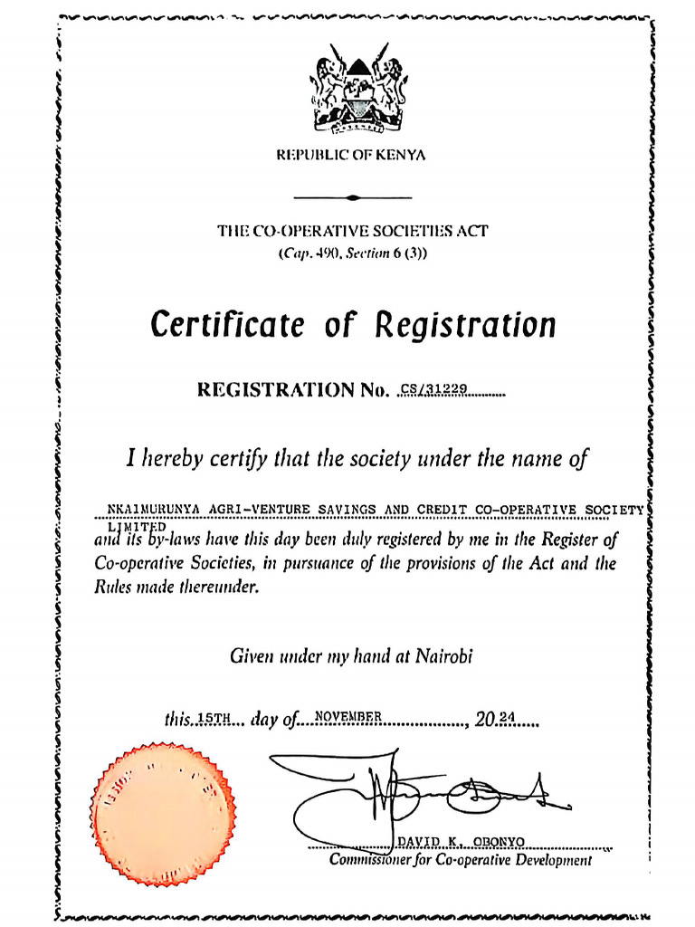 Certificate of Registration | PDF