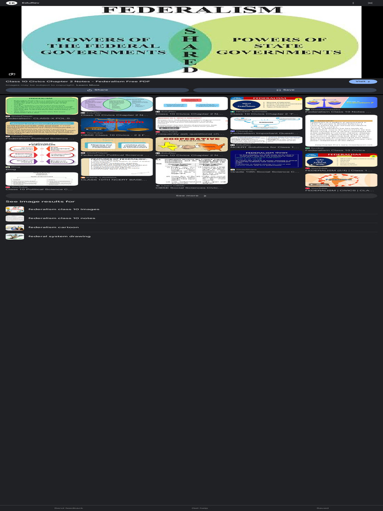 Federalism Class 10 - Google Search 2 | PDF
