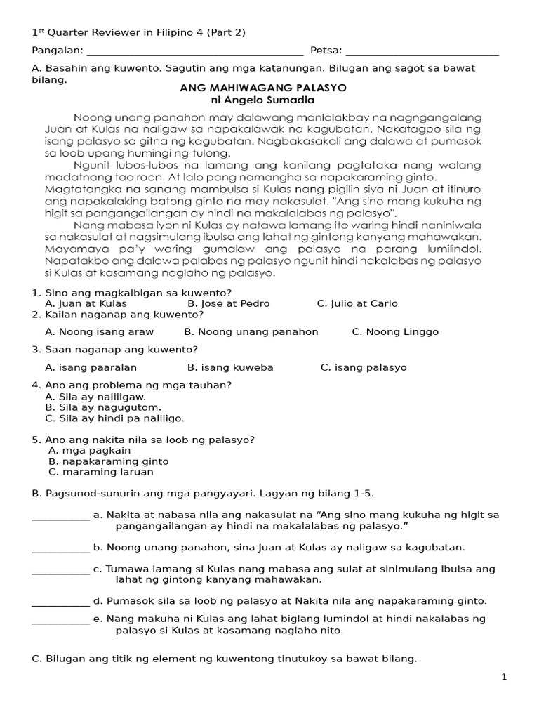 Filipino 4 Part 2 | PDF