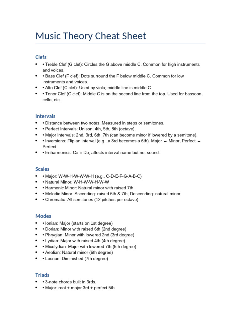 Essential Music Theory Guide Pdf