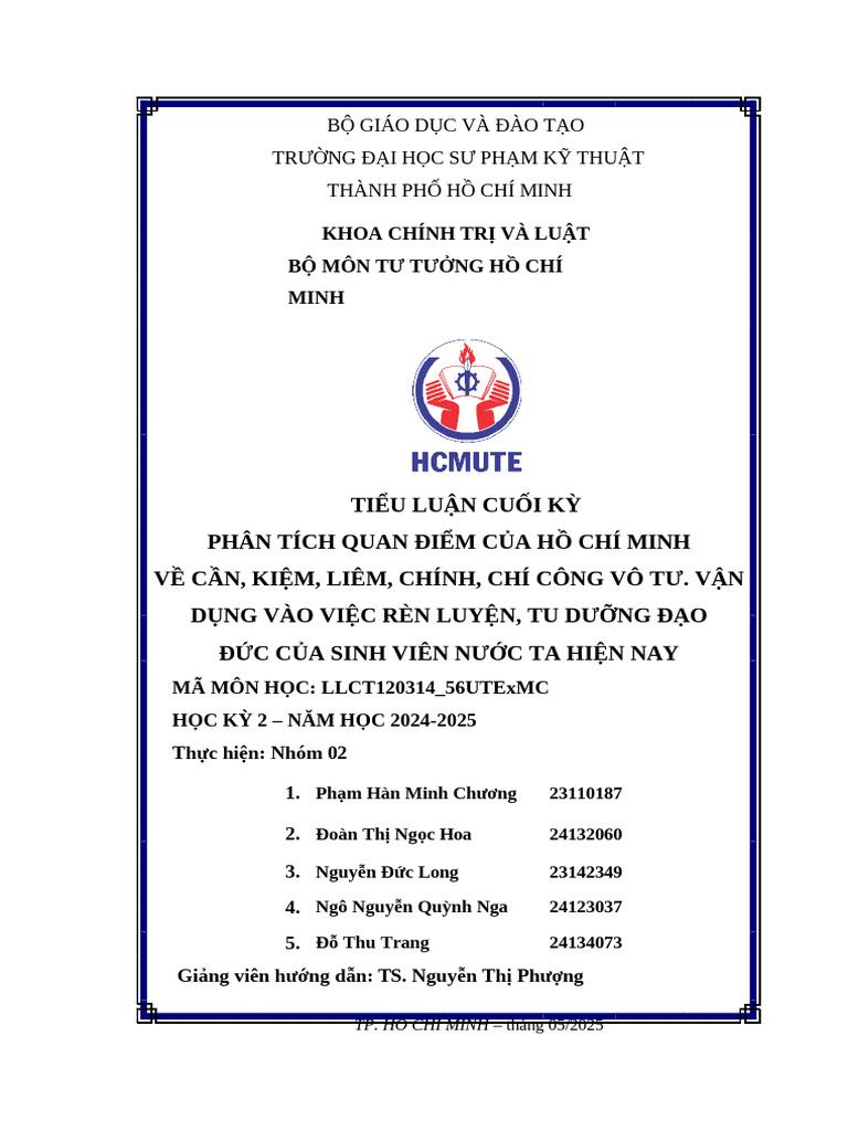 TLCK NHOM 2 23110187 PhamHanMinhChuong | PDF