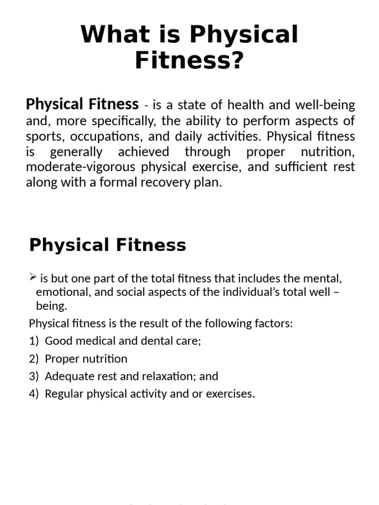 What Is Physical Fitness | PDF | Physical Fitness | Physical Exercise