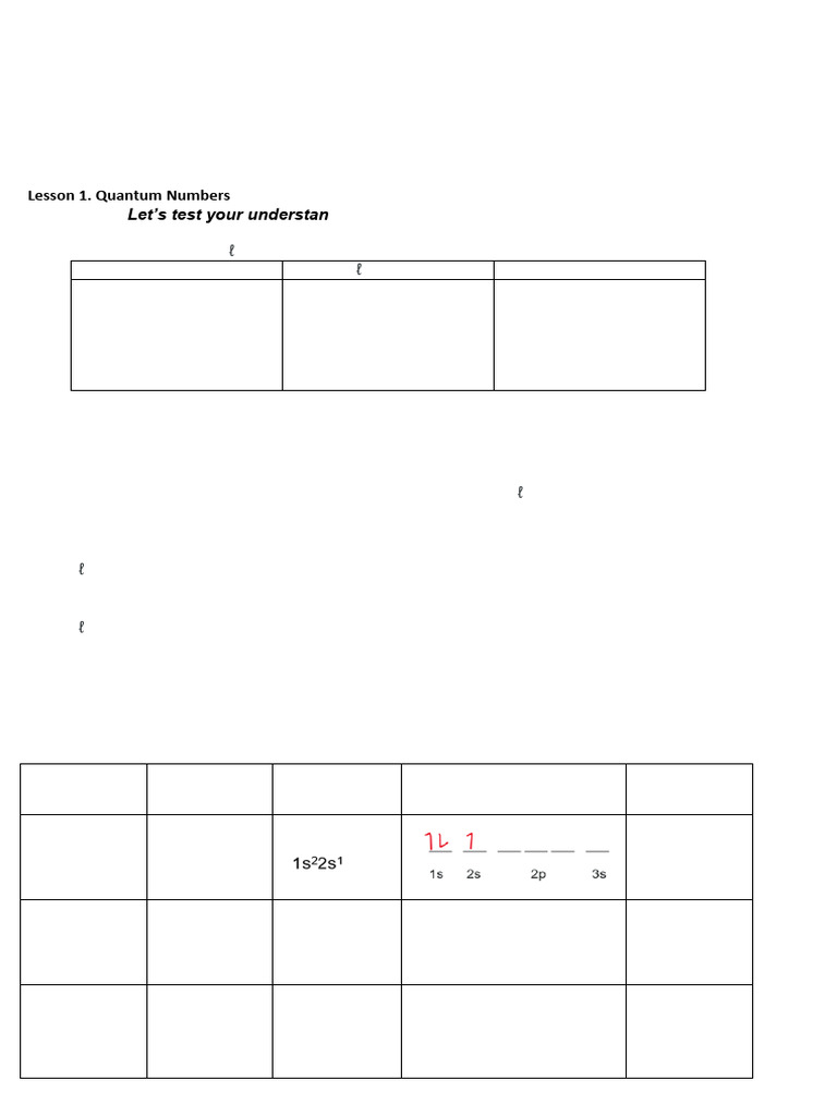 Quantum Mechanics: Electron Structure Quiz | PDF | Electron ...