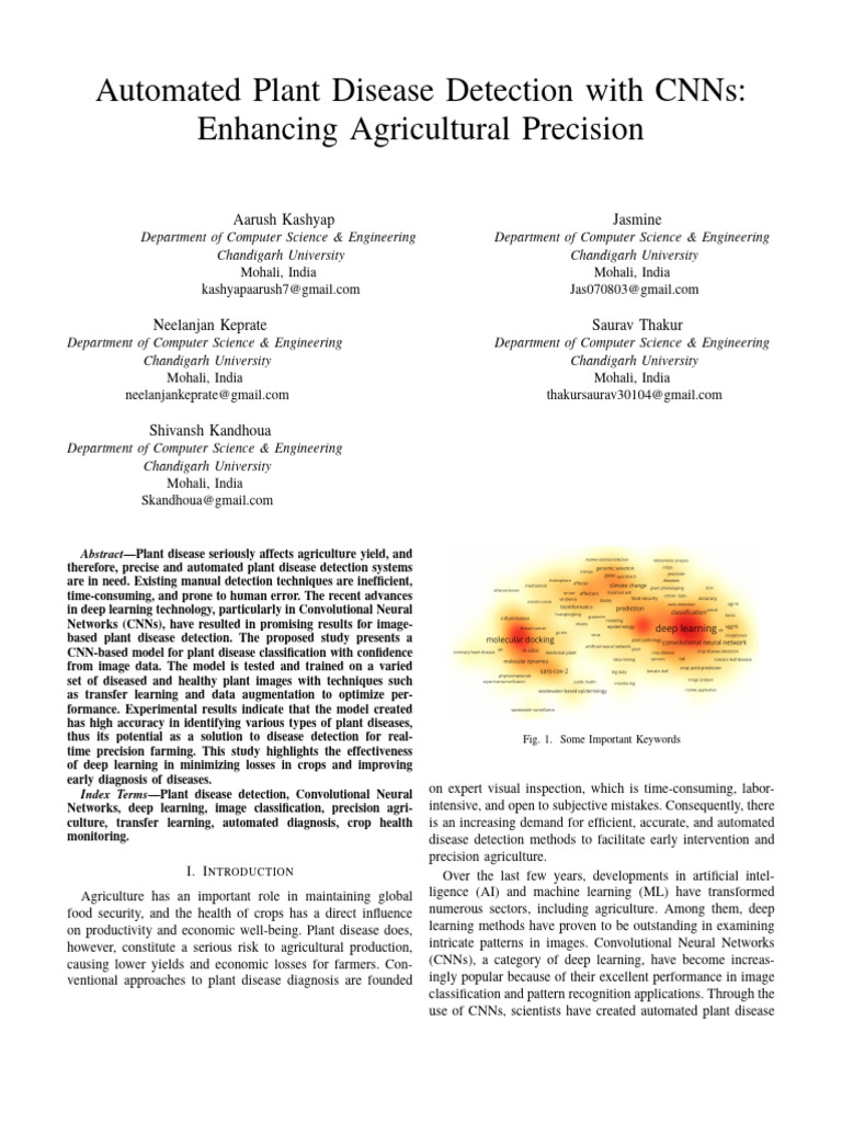 Automated Plant Disease Detection With CNNs Enhancing Agricultural Precision | PDF | Deep ...
