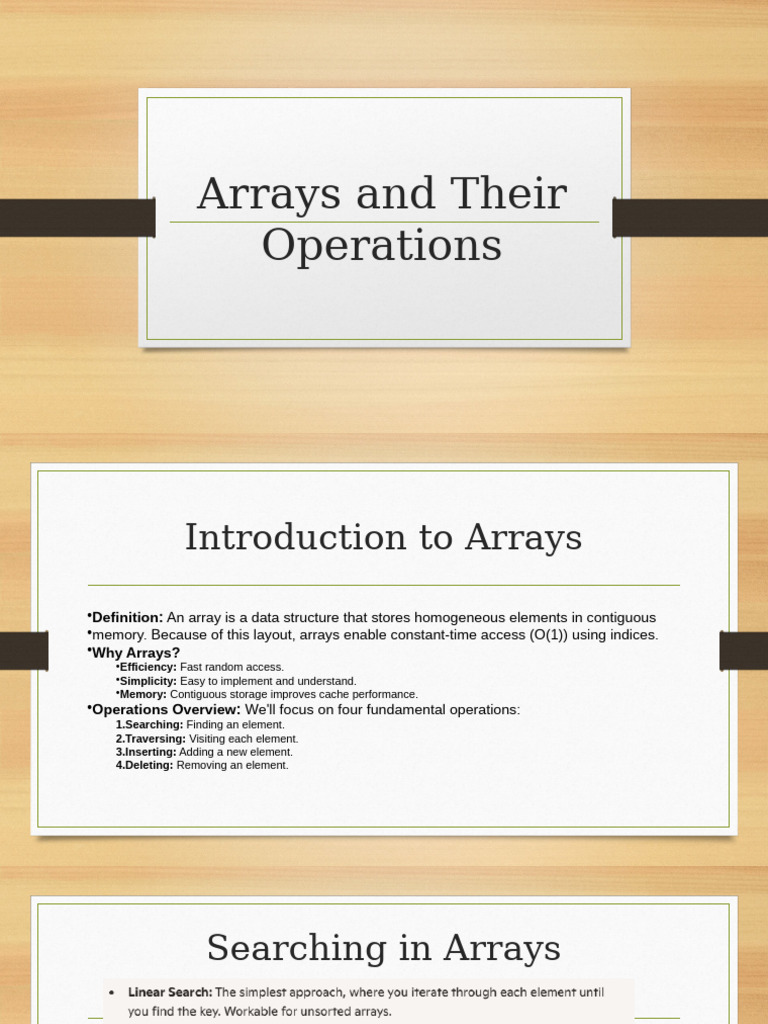 2 - Arrays and Their Operations | PDF