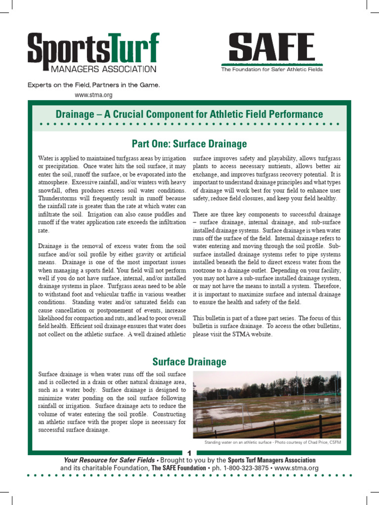 Athletic Field Drainage Solutions | PDF | Drainage | Baseball Field
