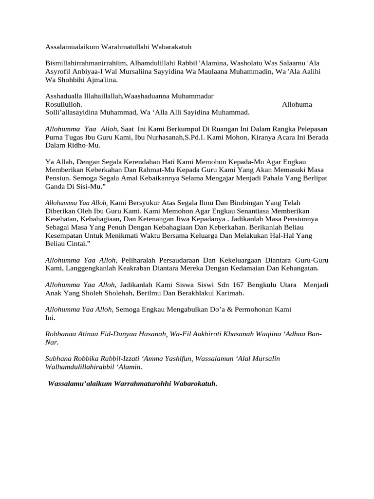 Doa Purna Tugas | PDF