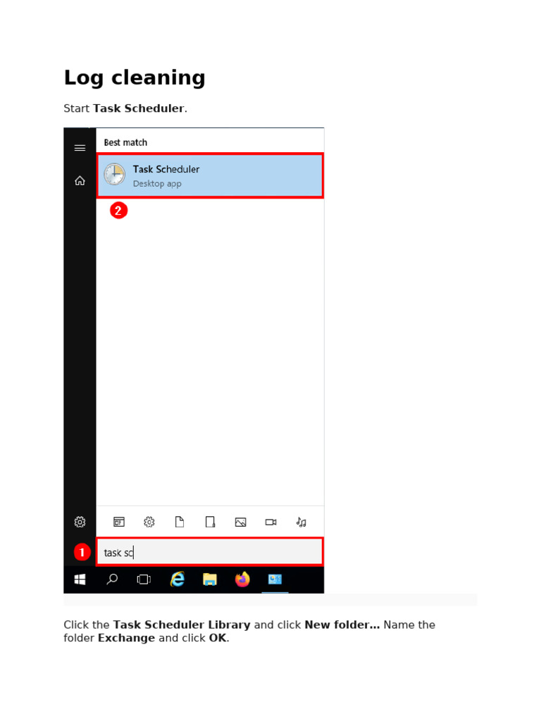 Clearing Log Files With Task Scheduler | PDF