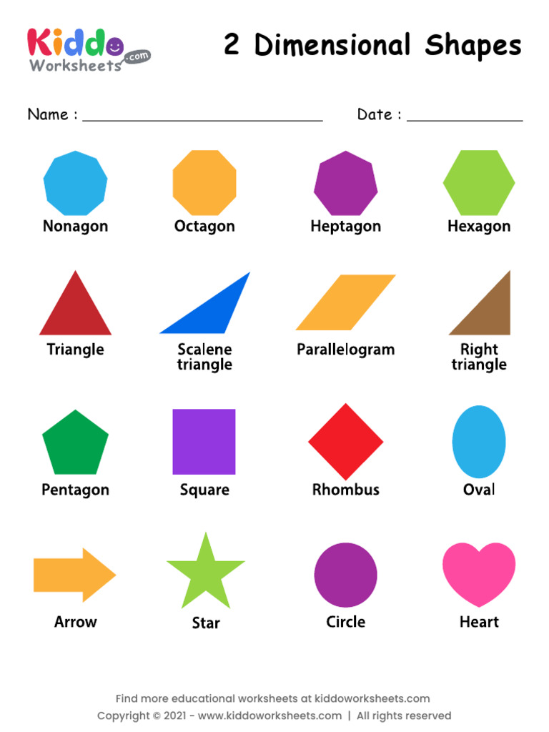 2D Shapes Worksheet | PDF