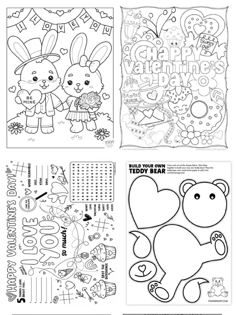 Hearts Day Coloring | PDF
