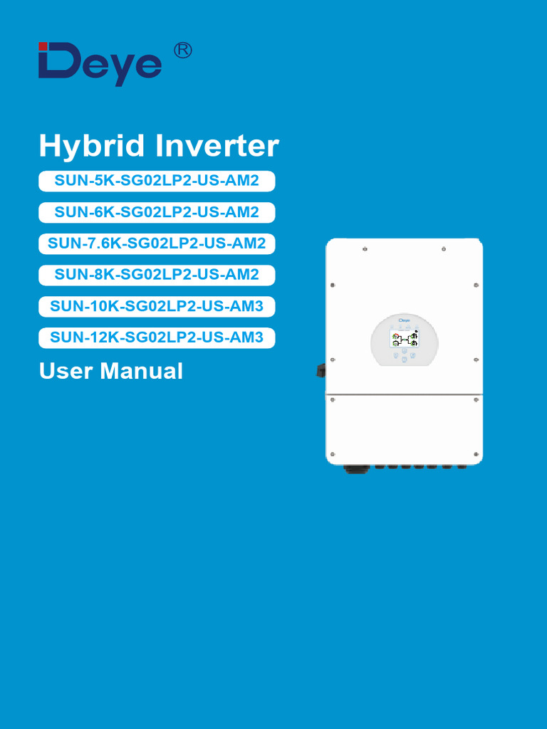 SUN Series Hybrid Inverter Manual | PDF | Solar Panel | Photovoltaics