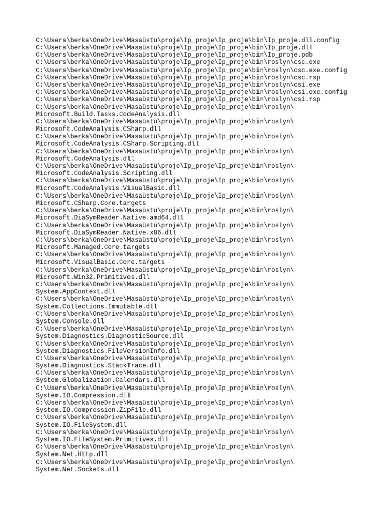 Ip Proje - csproj.fileListAbsolute | PDF | Utility Software | Software