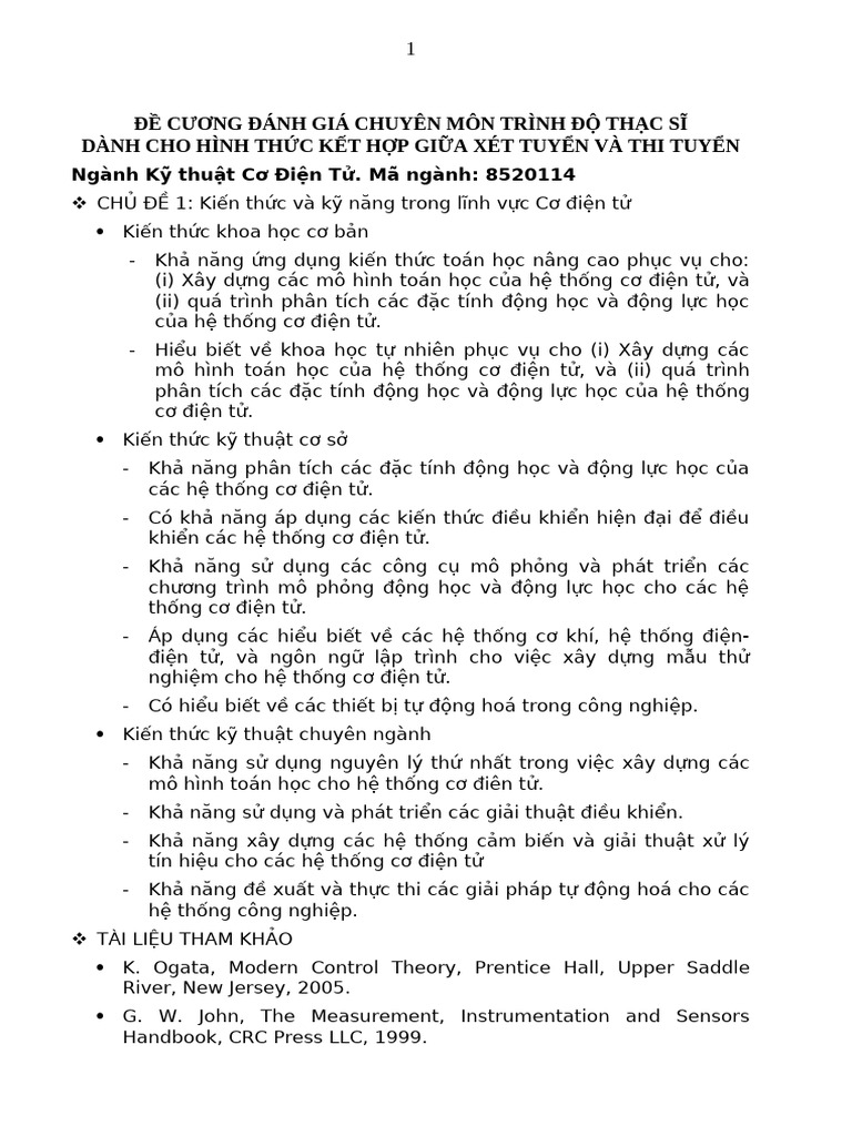 Ky Thuat Co Dien Tu 8520114 | PDF