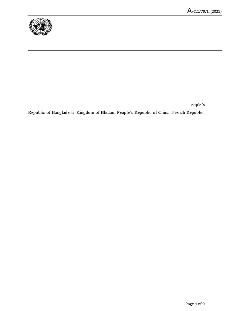 UNGA-DISEC - Draft Resolution (DR) - Sultnate of Oman & Federation of ...