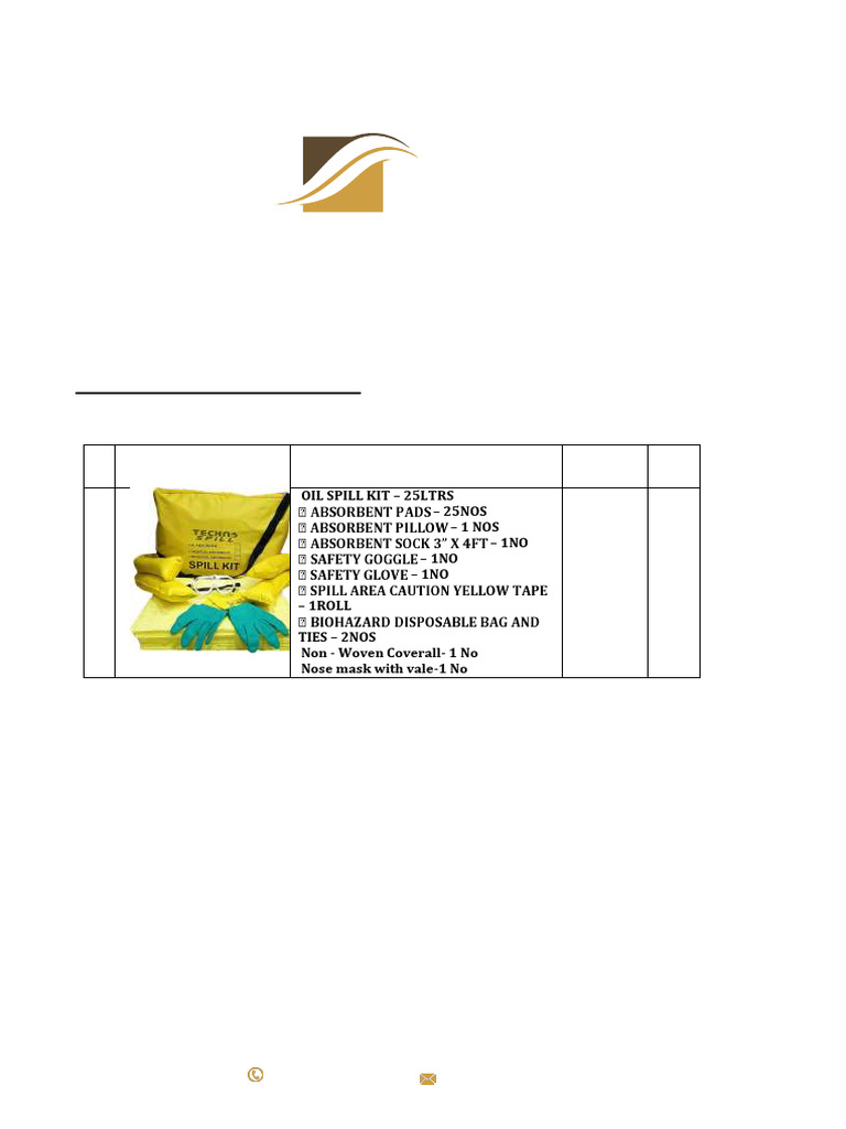 Nitin Spill Kit | PDF