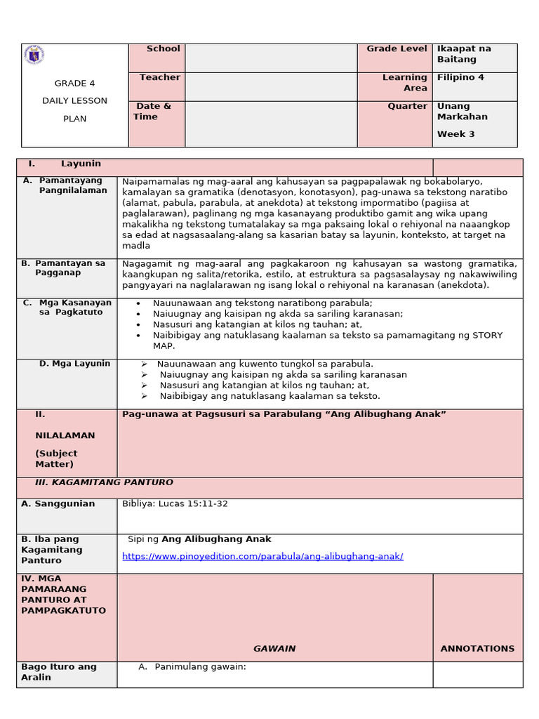 COT-FILIPINO 4- Q1-W3 - (2) | PDF
