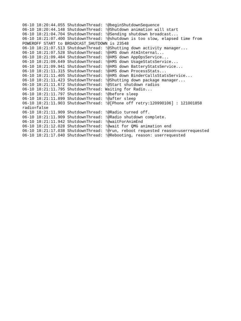Shutdown Profile.5 | PDF