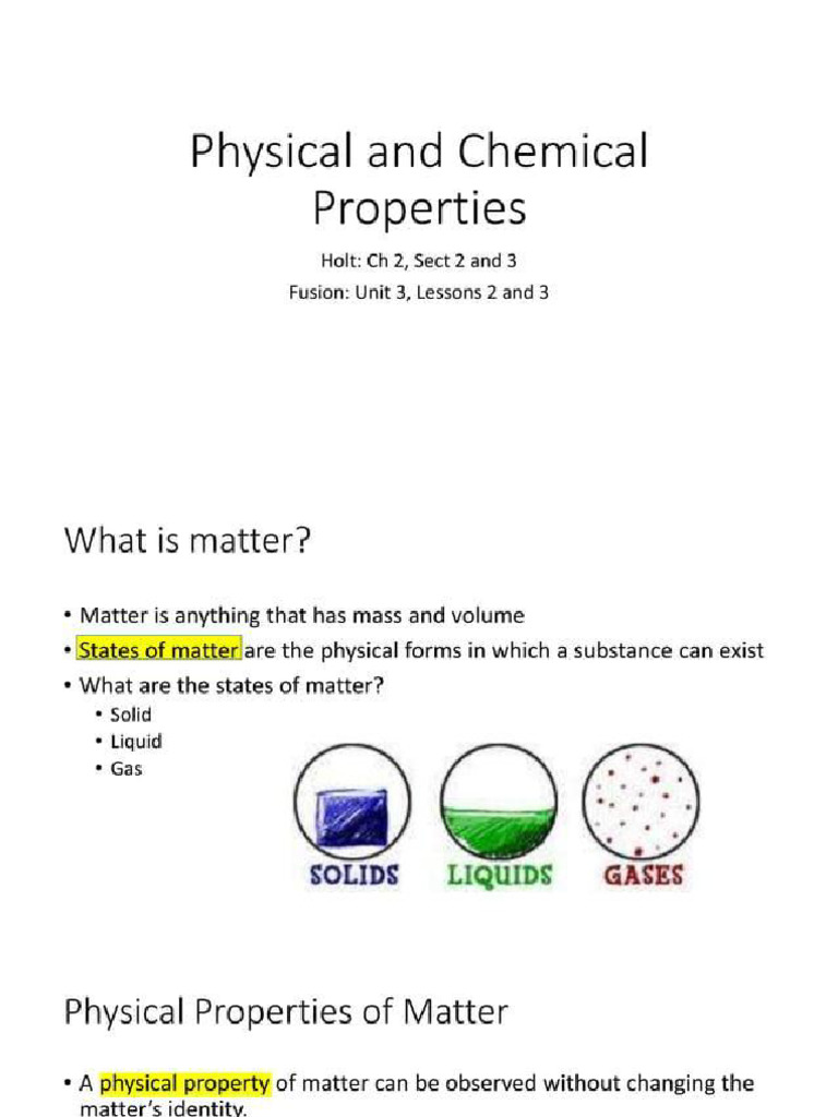Properties of Matter | PDF