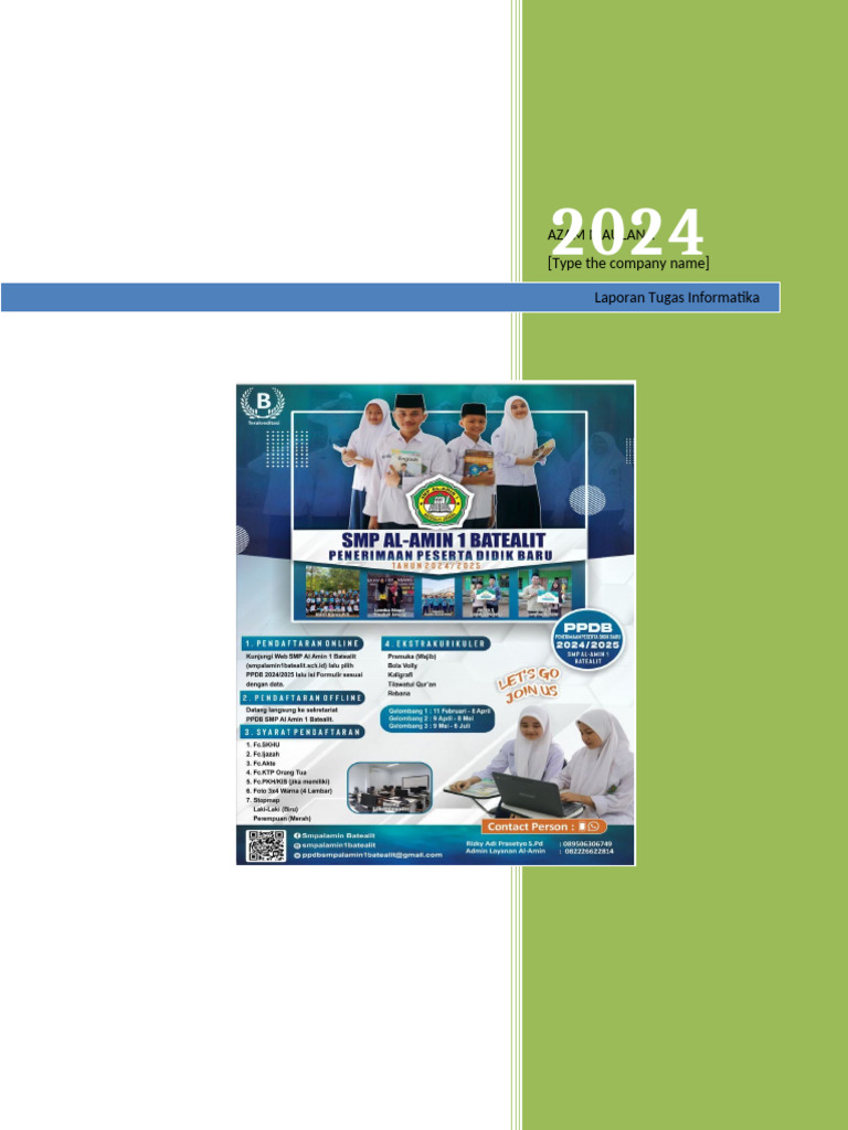 Laporan Tugas Informatika | PDF