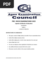 4561 Mathematics UNEB Sample Paper New Curriculum 2024 Plus Scoring ...