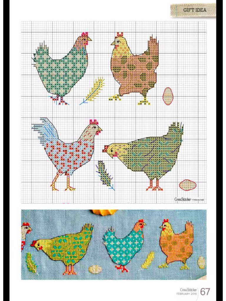 Chickens 3 Cross Stitch Pattern | PDF