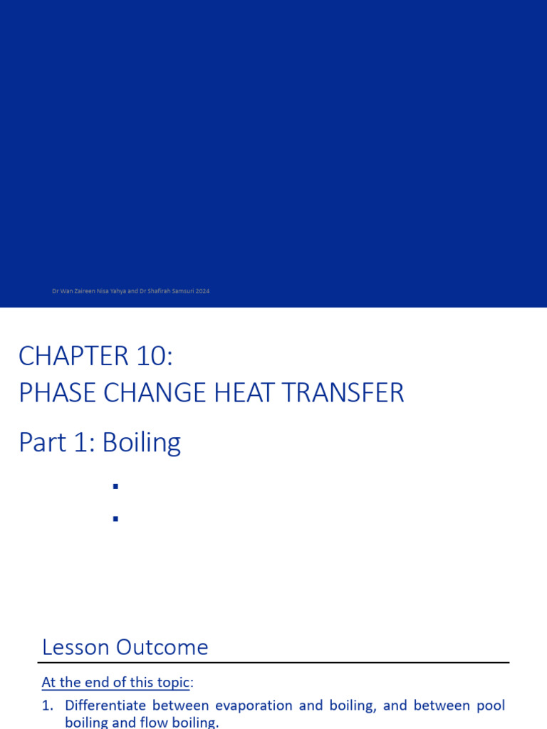 Phase Change Heat Transfer (Part 1 Boiling) | PDF | Boiling | Heat Transfer