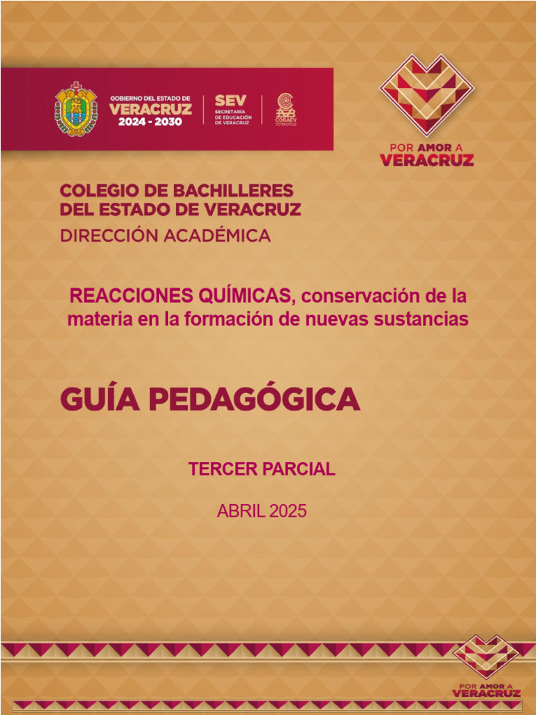 Guia Pedagógica Reac Quim 3erp 2025a | PDF | Catálisis | Equilibrio químico