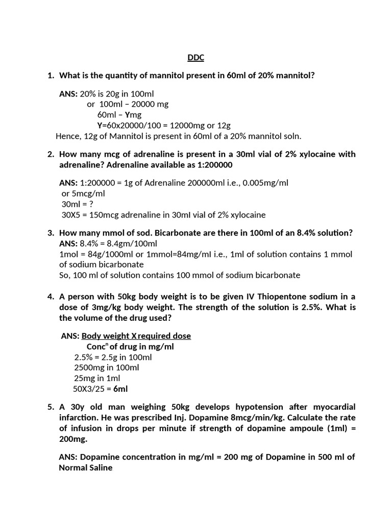 Drug Dose Calculations | PDF | Creatinine | Dose (Biochemistry)