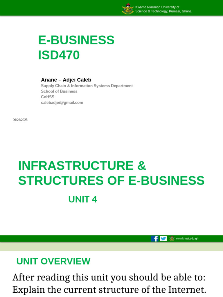 Unit 4 Infrastructure and Structures of Ebusiness | PDF | Augmented Reality | Electronic Business