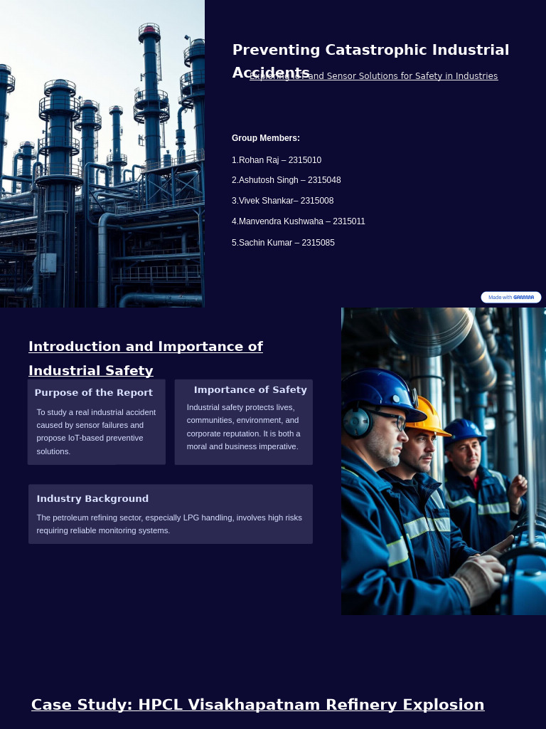 HPCL Visakhapatnam Blast Case Study | PDF | Internet Of Things | Oil ...