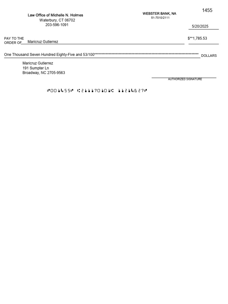 Payment to Maricruz Gutierrez | PDF