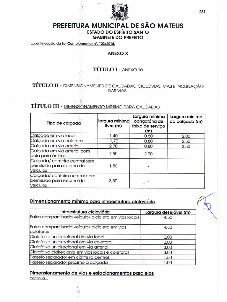 Leis Complementares - 2016 - ANEXO 10 - 5 CALÇADAS | PDF