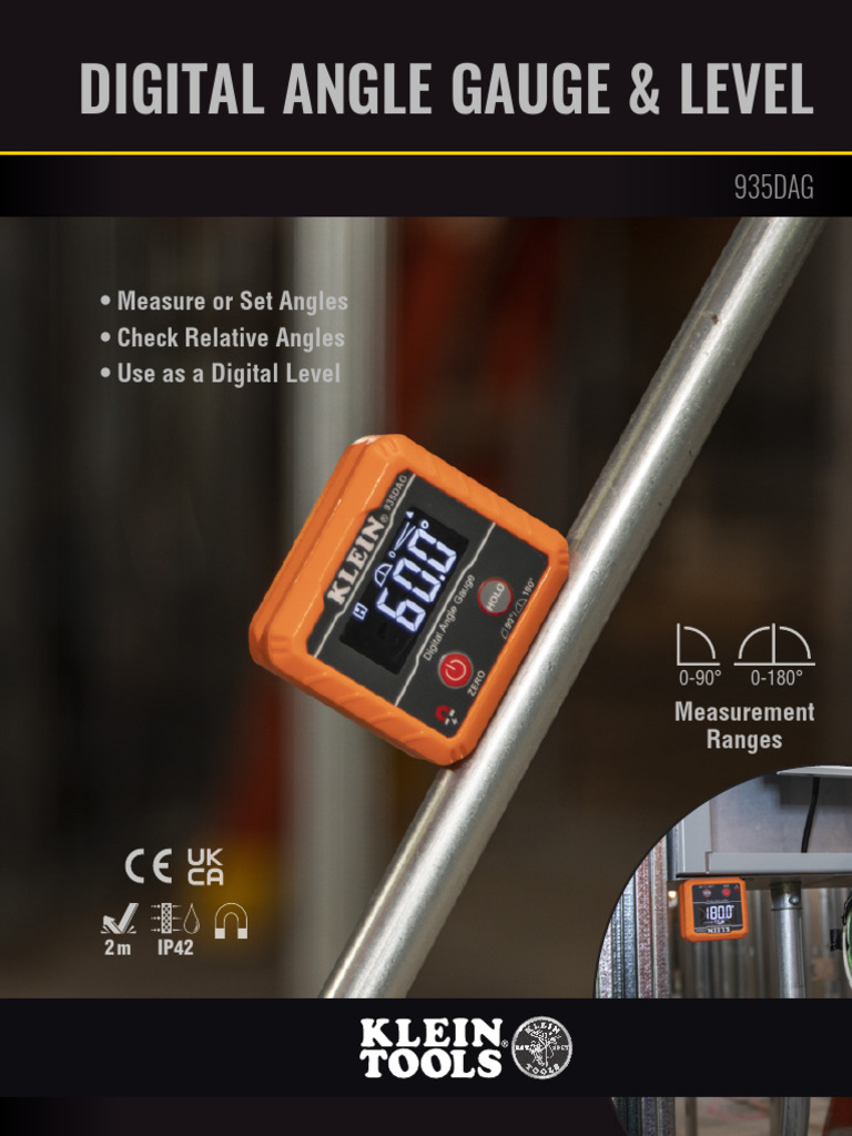 935DAG - Digital Angle Gauge & Level - Sell - Sheet - WR | PDF | Pipe ...