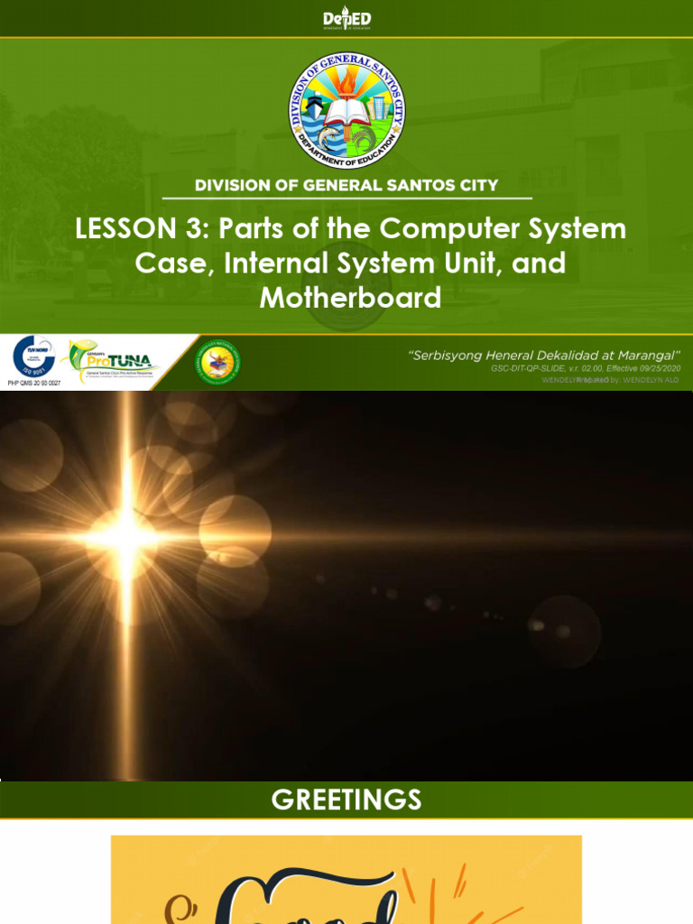 Updated L3 Parts of The Computer System Case Internal SU and Motherboard | PDF | Central ...