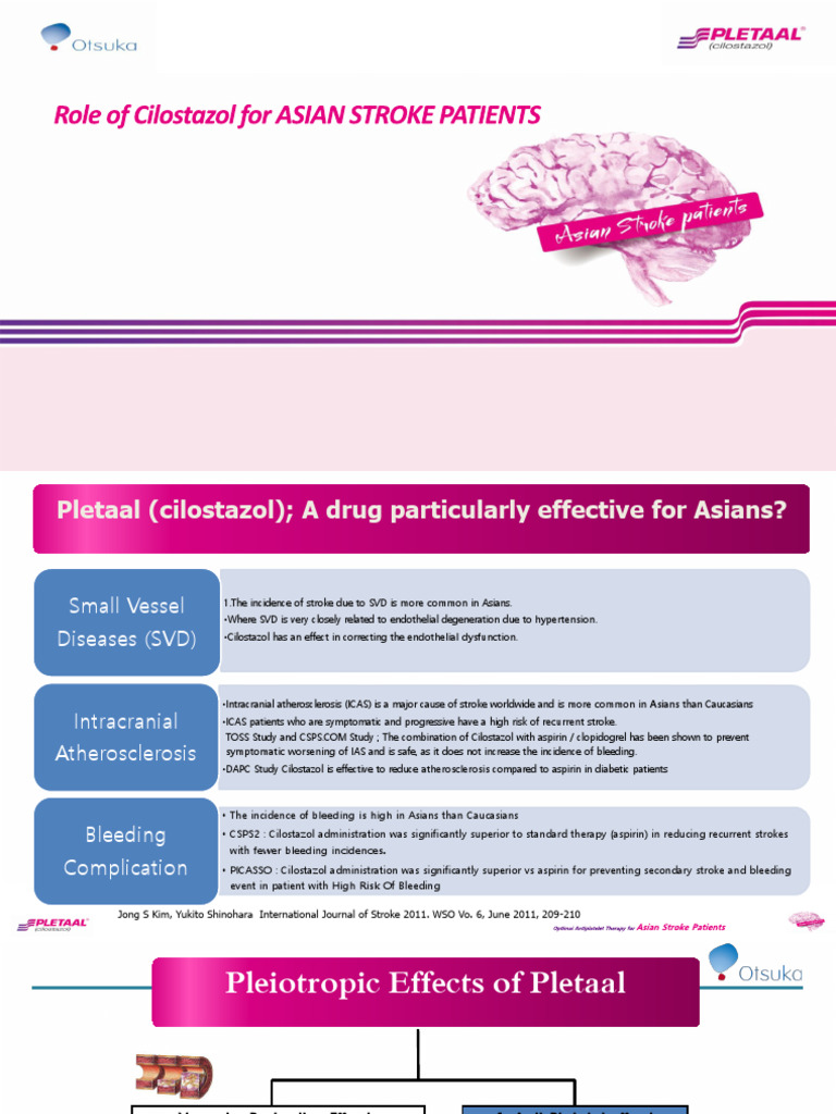 Cilostazol's Role in Asian Stroke Therapy | PDF | Stroke | Bleeding