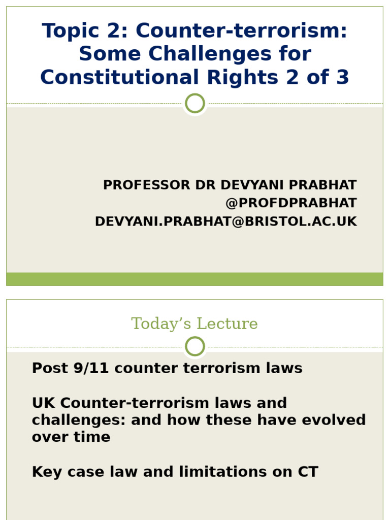 Counter Terrorism2Prabhatfinal | PDF | European Convention On Human ...